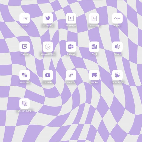 Y2K Purple Aesthetic Phone Wallpaper Pack, Cute Retro Aesthetic IOS ...