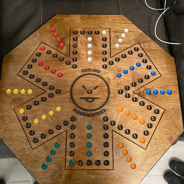 Texas Edition Wooden Wahoo Board Game With Dice and Marbles, Free ...
