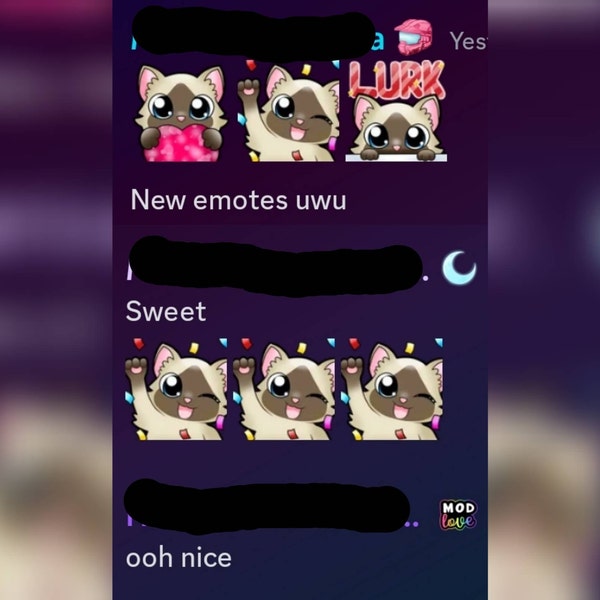 Black and White Cat Emote | Hi, Hello, Wave | Twitch | Discord ...