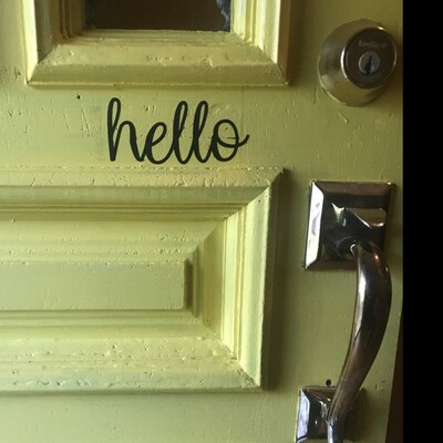 HELLO Door Decal / Hello Decal, Hello Wall Decal, Hello Wall Art, Hello ...