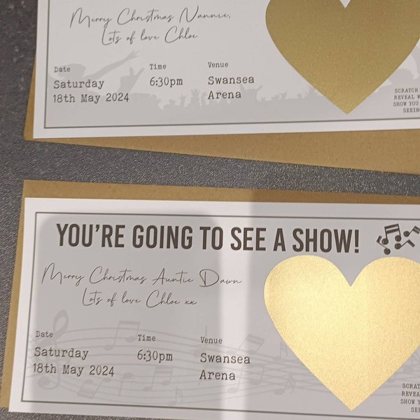 Personalised Surprise Birthday Card Personalised Surprise Concert ...