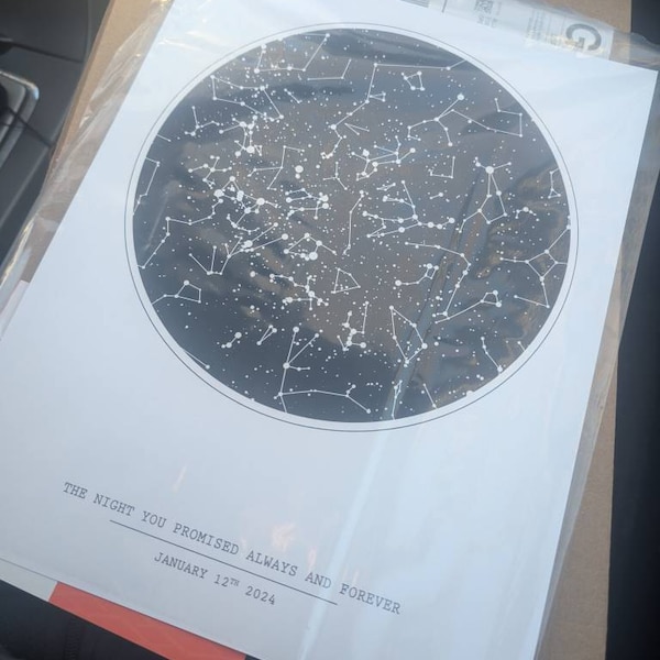 Personalized Star Map Gift - Wedding, Anniversary and Engagement ...