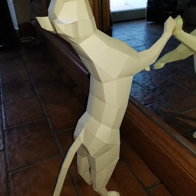 Cat Papercraft, 3D PDF Template, Papercraft Animals, Low Poly DIY, DIY ...
