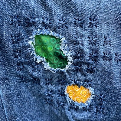 Sashiko Inspired Mending Kit Modern Visible Mending Tool Set - Etsy