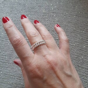 925 Sterling Silver Stretch Rings Stack of 2 Stacked Rings - Etsy