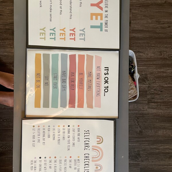 Self Care Checklist, Daily Affirmations Poster, Growth Mindset Poster ...