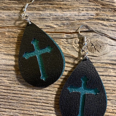 14 Cross Earrings SVG Cut Files Commercial Use Instant Download Stacked ...