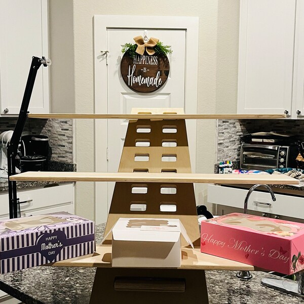 Fraser 3 Shelf Sloped Portable Display - Etsy