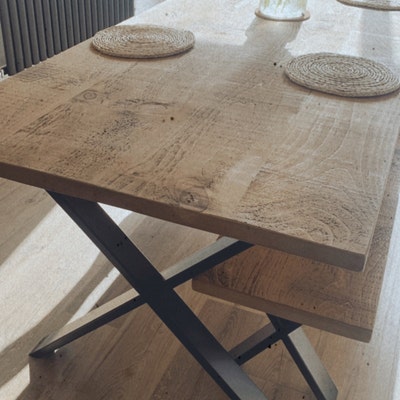 Rustic Dining Table XS FRAME LEGS Industrial Rustic Handmade Kitchen ...