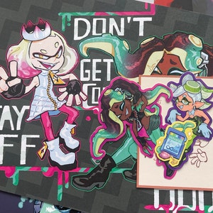 Splatoon Idol Stickers Mix and Match Squid Sisters off the Hook Deep Cut - Etsy UK