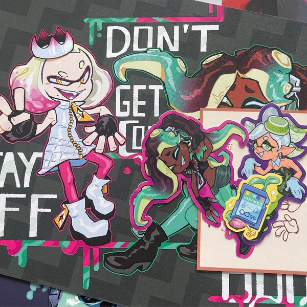 Splatoon A4 Art Prints - Squid Sisters - off the Hook - Deep Cut - Etsy