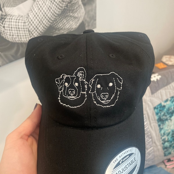 Custom EMBROIDERED Pet Hat Using Pet Photo Personalized Dog Hat Custom ...