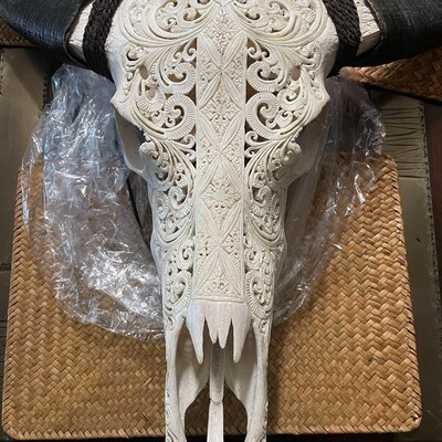 Human Skull Carved Replica Carved Skull Skull Decor - Etsy