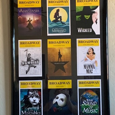 BROADWAY Playbill COLLAGE Wall Art Decor 20 X 28 UNFRAMED Custom Wall ...