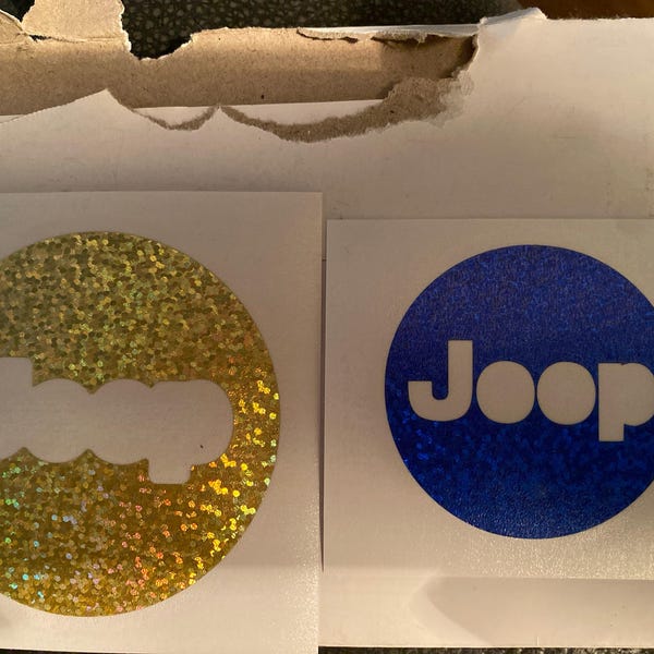 Holographic Sequins Jeep Emblem Sticker Decal, Wrangler JK, TJ, JL ...