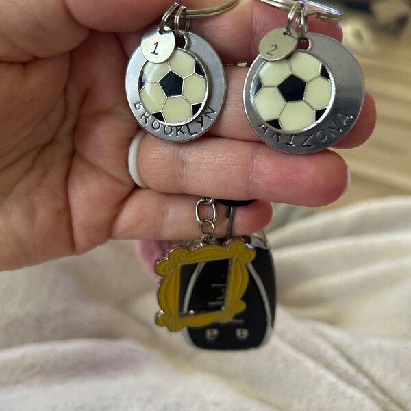 Personalized Soccer Keychain, Soccer Gift, Team Gift, Girl's Boy's ...