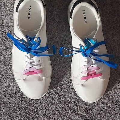 Transgender Pride Shoelaces Subtle LGBT Pride Accessory Pride Flag Pin ...