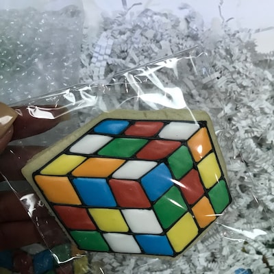 Rubik's Cube Cookies, Retro 80's Cookies, Party Favors - Etsy