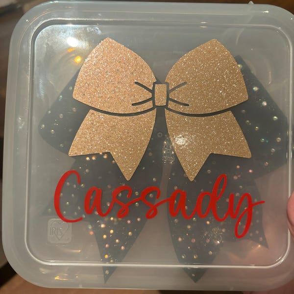Personalized Cheer Bow Case, Cheerleader Bow Case, Cheer Bow Box, Cheer ...