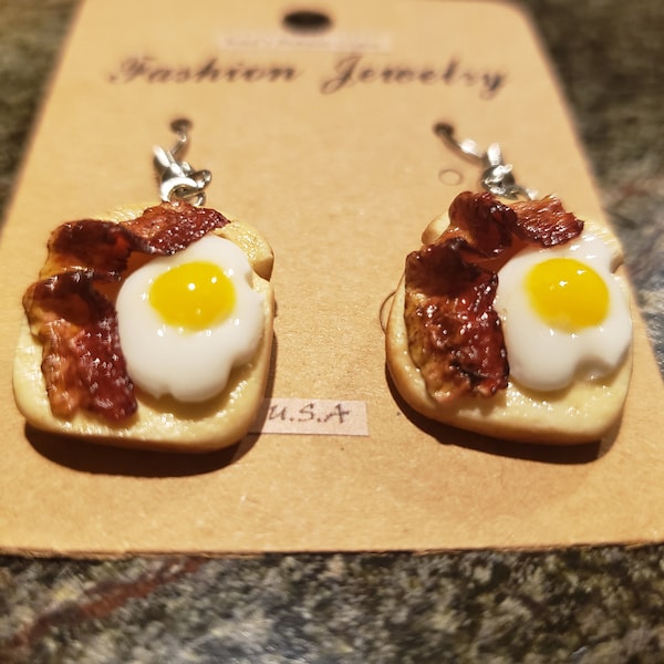 Breakfast Toast Earrings - Etsy