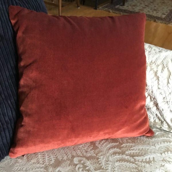 Terracotta Pillow Cover, Velvet Pillow All Size Pillows Custom Made ...