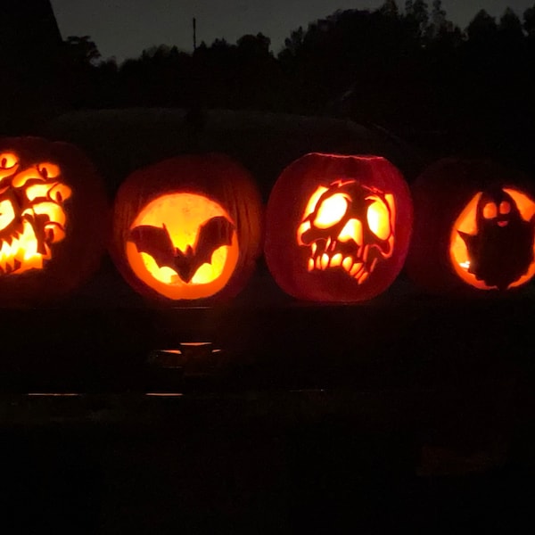 Printable Cute Ghost Pumpkin Carving Stencil | Halloween Pumpkin Cute ...