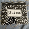 Composition Notebook Style Reusable Sticker Book - Etsy