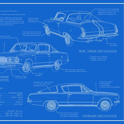 1970 Chevrolet Chevelle SS Blueprint Poster 18x24 JPEG Image File - Etsy