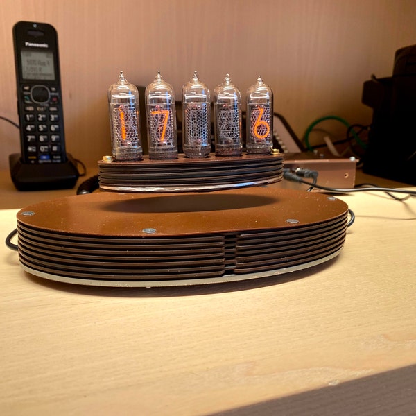 5-tube Levitating Nixie Clock (DIY Kit, Requires Complete Assembly, SMD ...