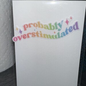 Probably Overstimulated Waterproof Retro Sticker - Etsy