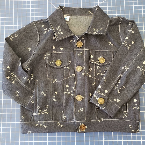 Kid's Denim Jacket PDF Sewing Pattern - Etsy