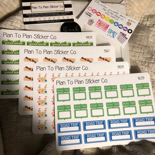 1639~~road Trip Signs Planner Stickers. - Etsy