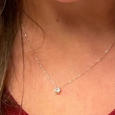 Natural Diamond Attached on Chain, 14kt Gold Diamond Necklace, Diamond ...