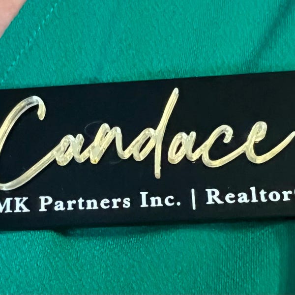 Custom Acrylic Name Badge Magnetic Name Badge Acrylic Name Plate ...