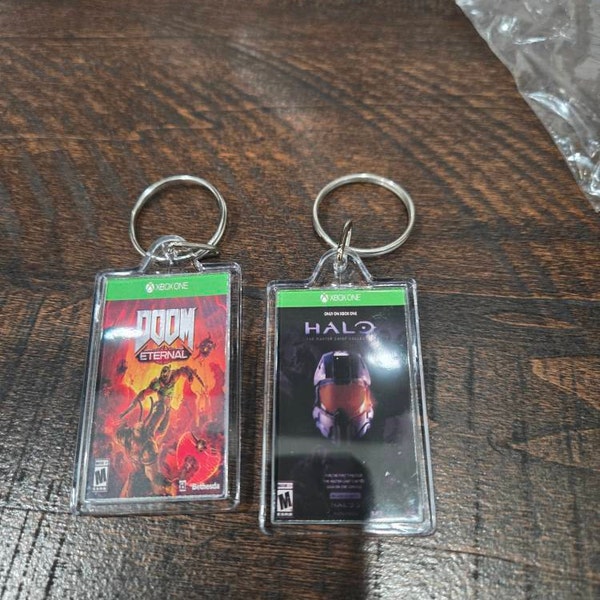 Nintendo Wii Game Art Video Game Keychain Chain Hanger Pendent 2 Sided ...