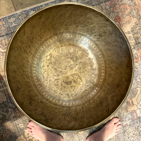 50 to 100 Cm Tree of Life With Mantra Etching Tibetan Gong-fancy Design ...