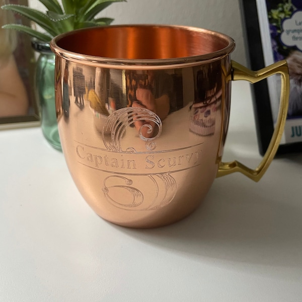 Personalized Moscow Mule Mug, Initial and Name Cup, Custom Cocktail Cup ...
