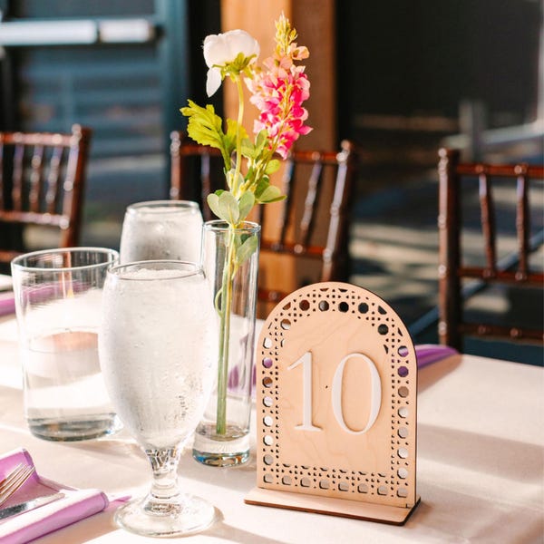 Retro Wedding Table Numbers, Arch Mirror Table Numbers, Silver Table ...