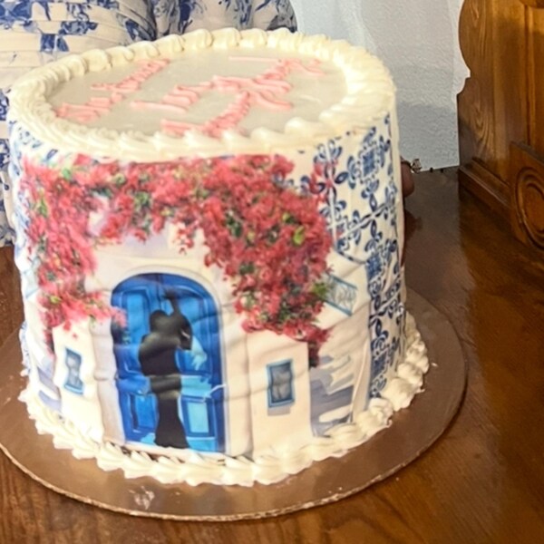 Lemon Tile Cookie Topper Italian Lemon Cupcake Italian Blue Tile ...