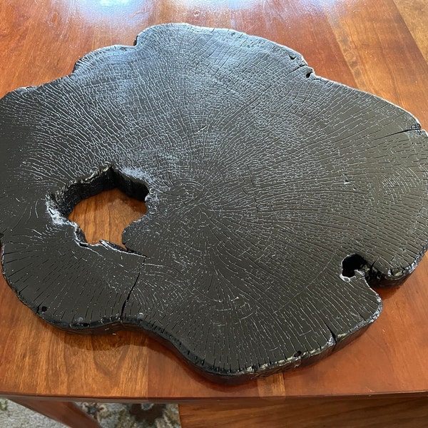 1 3 8by 22 Spalted Sycamore Tree Slice Hole Mirror Project Wood
