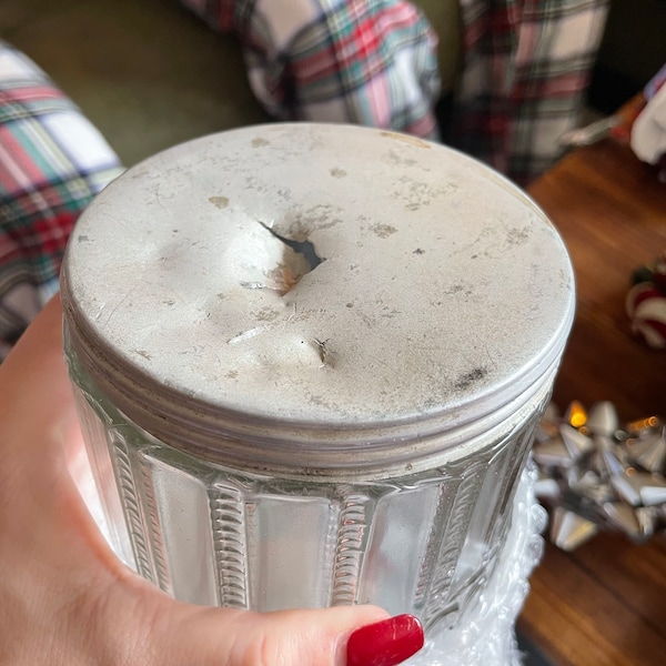 Vicks Vaporub Cobalt Blue Small Glass Jar Bottle With Lid Collectible ...