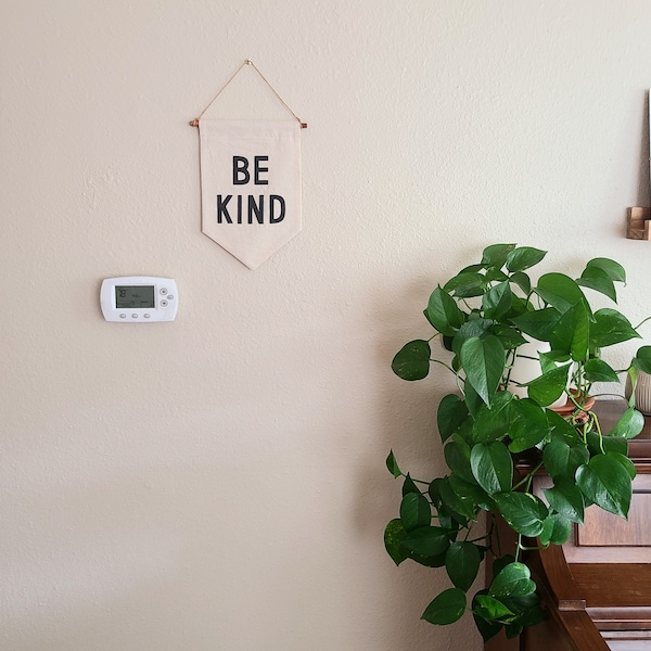 BE BRAVE Banner / Small Silkscreen Affirmation Banner Wall Hanging ...