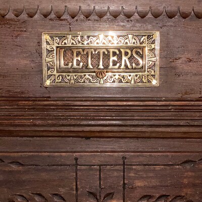 CHCO Large Decorative Letter Style Mail Slot, Unlacquered Brass ...