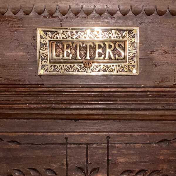 CHCO Large Decorative Letter Style Mail Slot, Unlacquered Brass ...