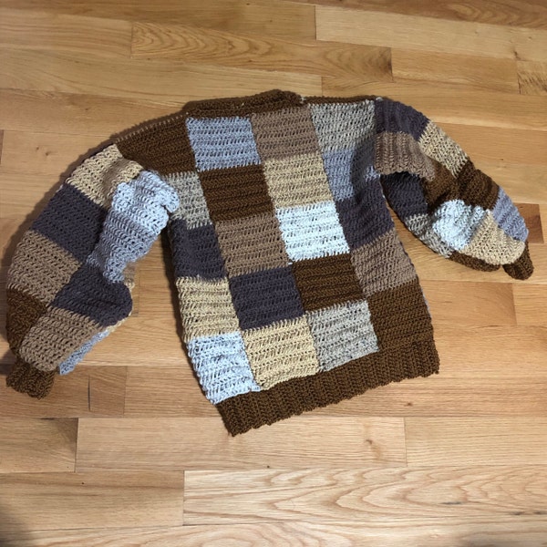 PATTERN Patchwork Sweater Crochet - Etsy