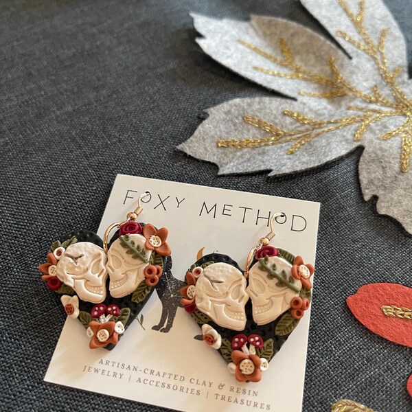 Whimsical Cottagecore Clay Hair Pins Green Witch Bridal Mushroom and ...