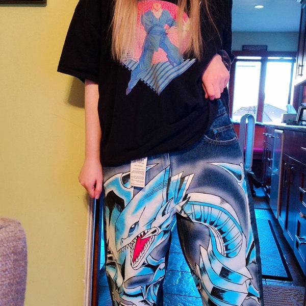 1 of 1 Custom Anime Jeans Cartoon Pants Mens Customized Style ...