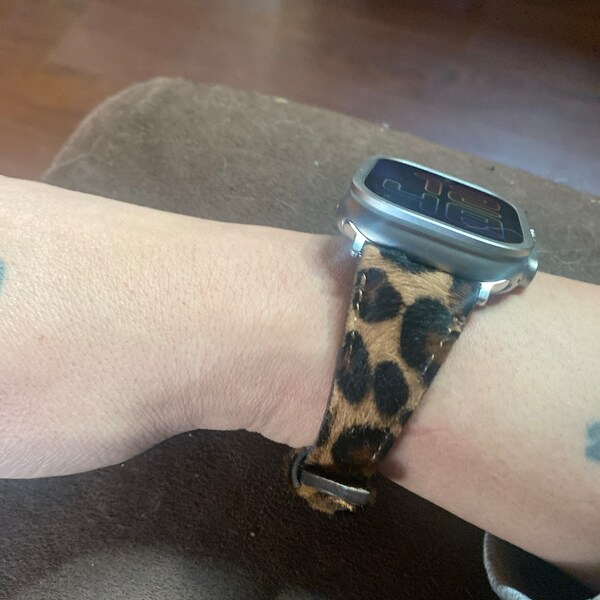 Leopard Leather Apple Watch Band 40mm 41mm 42mm 44mm 45mm 46mm 49mm for ...