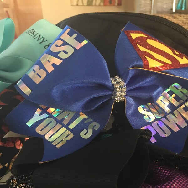 Cheer Bow Ibase Whats Your SUPERPOWER ? by Blingitoncheerbowz, Cheer ...