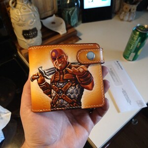 Fallout, Power Armor, Hand Tooled Wallet, Carved Wallet, Bifold Wallet ...